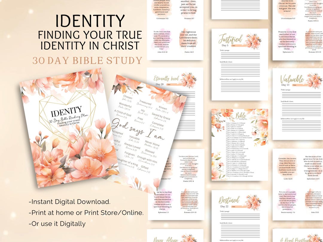 30 Day Identity in Christ Bible Study: Scripture & Devotional (digital ...