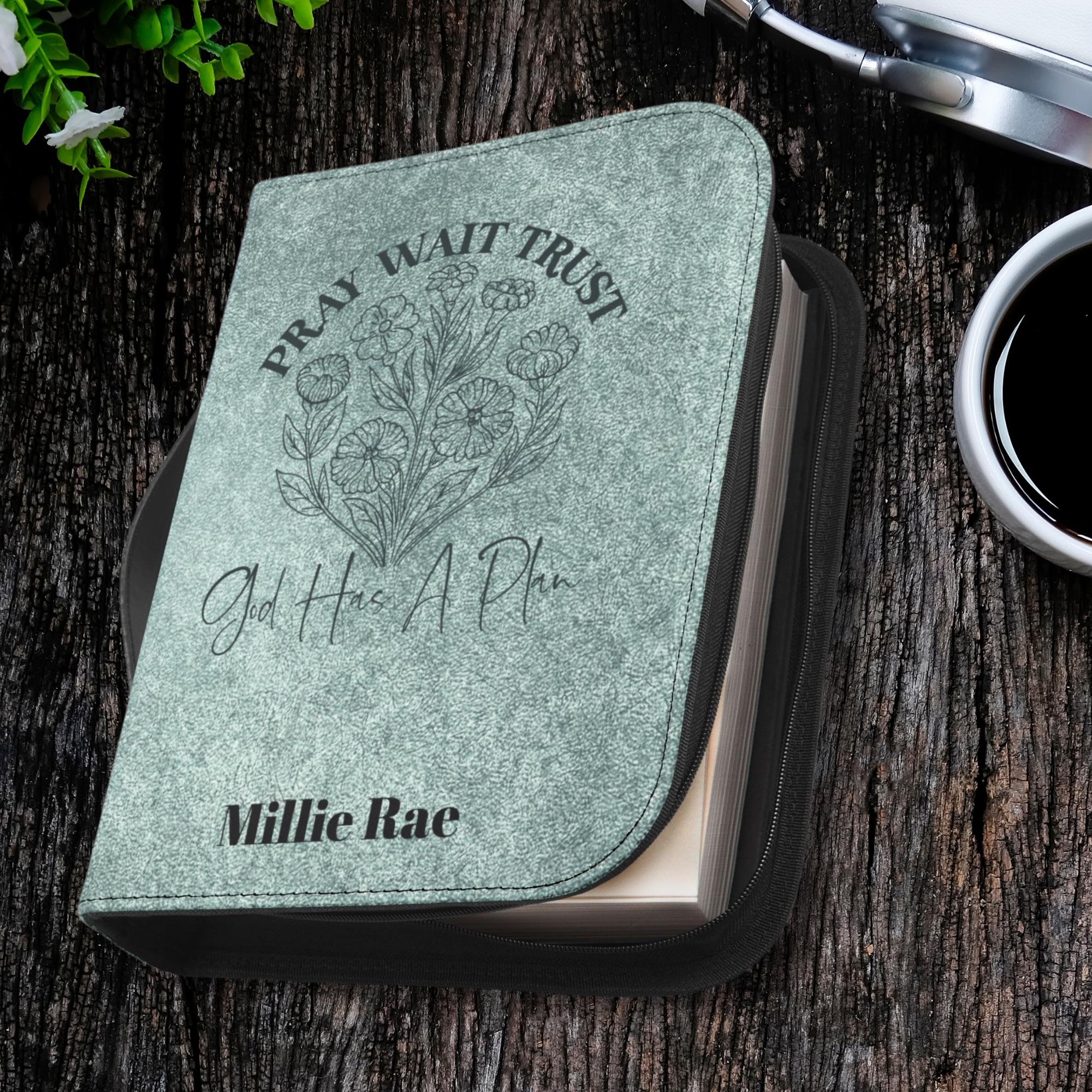 Personalized Bible Cover: Custom Bible Case, God Has a Plan, Leather ...