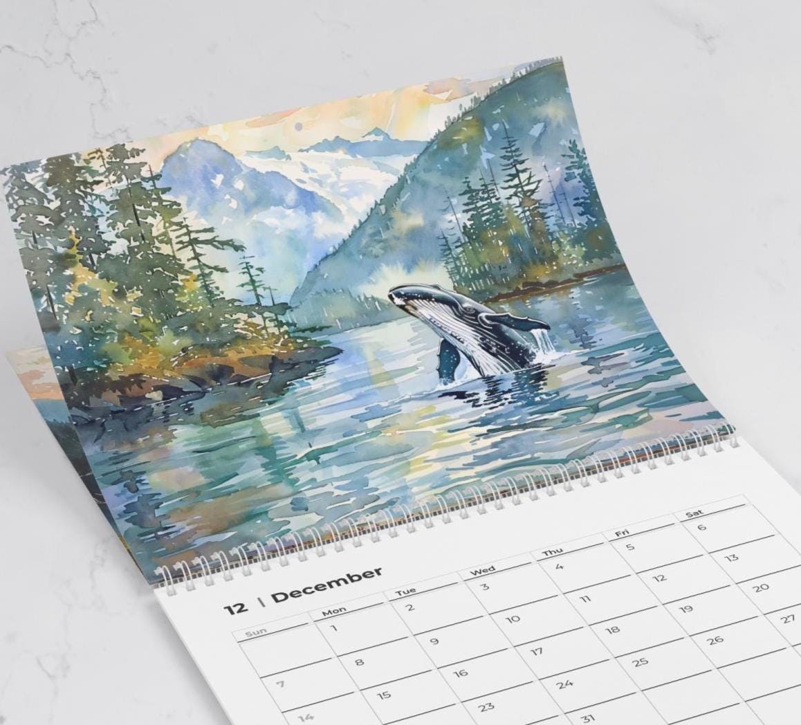 Washington Landscape Wall Calendar: Mountain Calendar, Watercolor Art ...