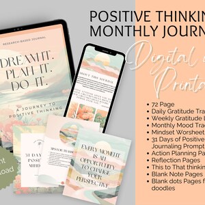 Mental Health Journal Digital Journal With Prompts Positive Thinking ...