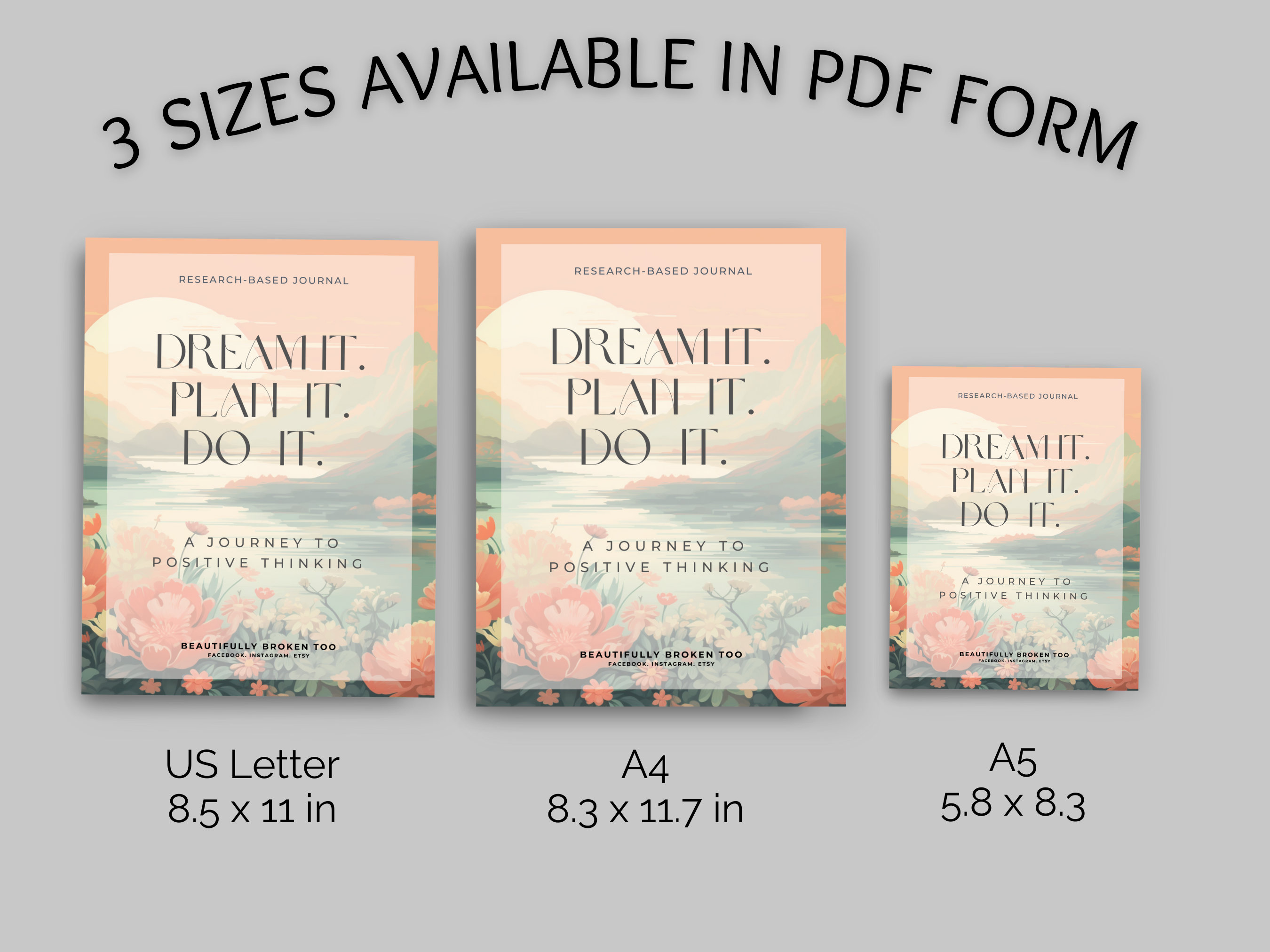 Mental Health Journal Digital Journal With Prompts Positive Thinking ...