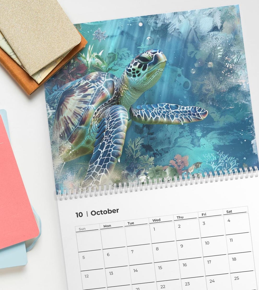 2025 Wall Calendar Turtle Lovers Calendar Teen Calendar Kids Calendar ...