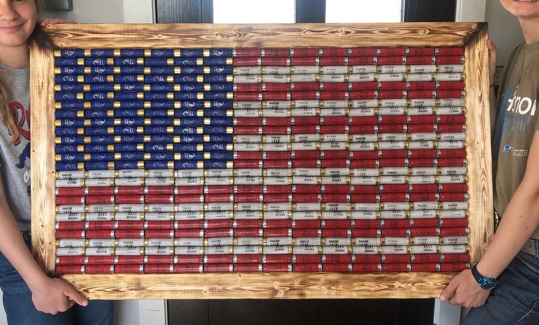 Large Shotgun Shell American Flag - Etsy