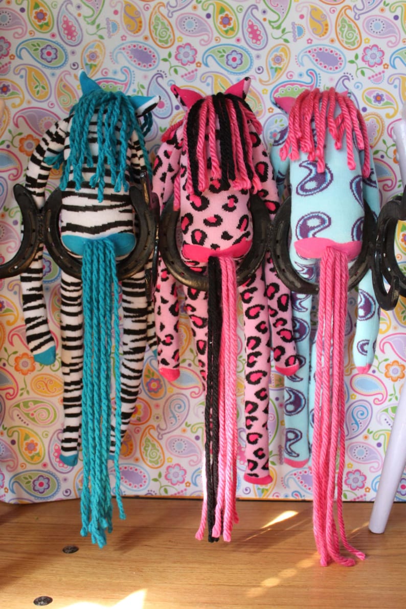 Sock Horses: Zebra Paisley and Leopard Print - Etsy