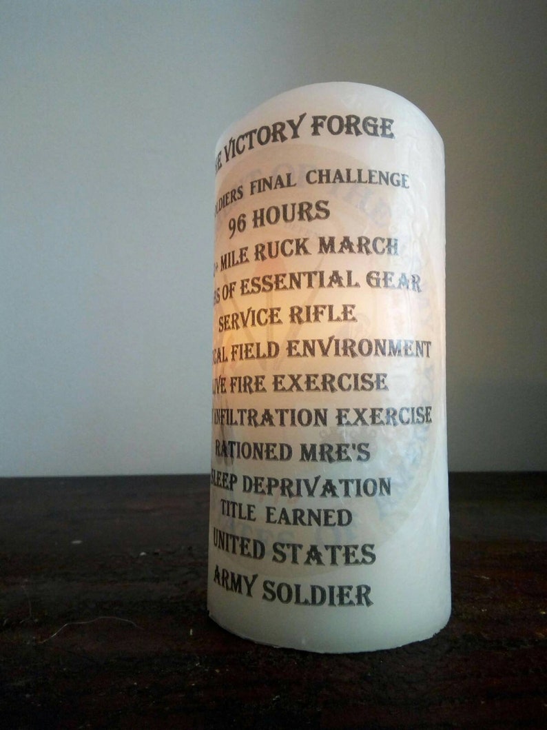Army Forge Customizable Graduation Candle Celebrate the | Etsy
