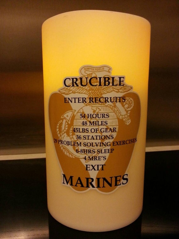 United States Marine Corps USMC Crucible Candle Decal Etsy