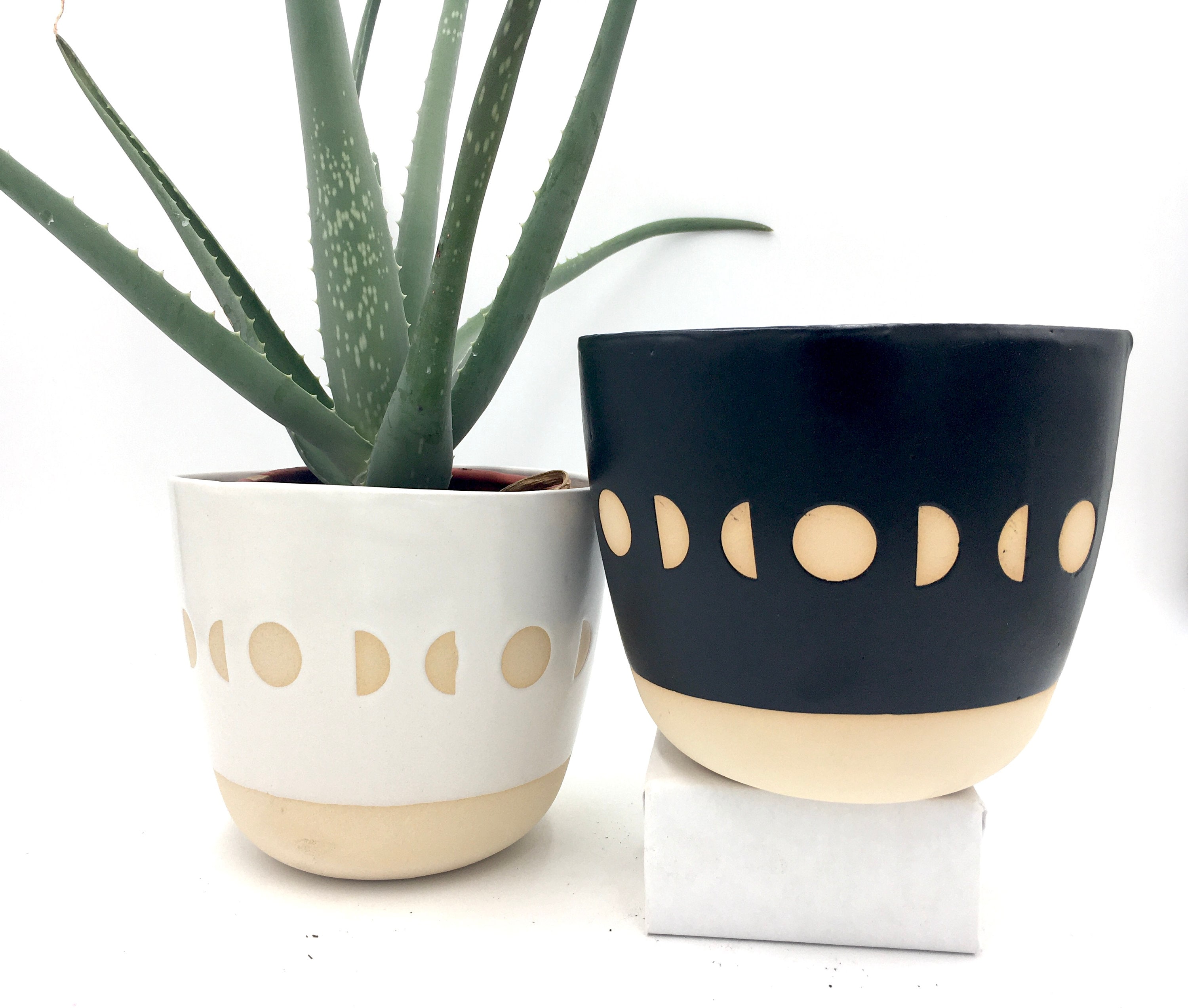 Ceramic Moon Phase Plant Pot, 4 SIZES - Etsy