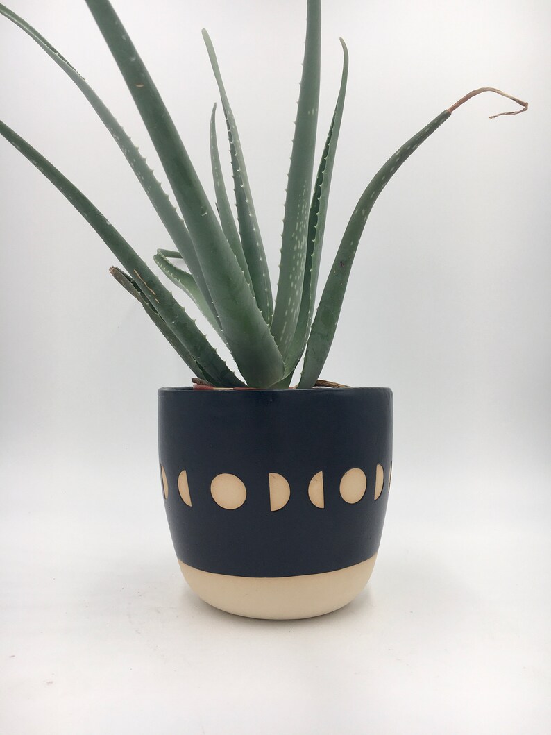 Ceramic Moon Phase Plant Pot, 4 SIZES - Etsy