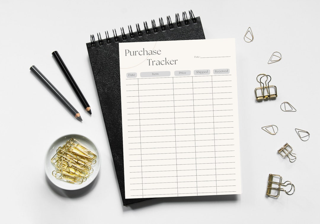 Product Purchase Tracker, Spending Tracker, Purchase Tracker Pdf ...