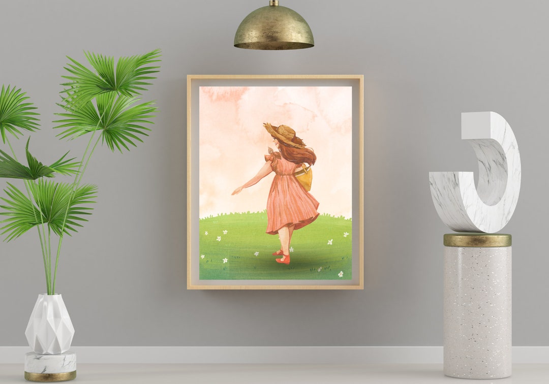 Aesthetic Girl Wall Art, Girl Wall Art, Wall Art, Wall Decor, Girl Wall ...