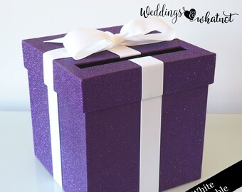 Purple Wedding Card Box | Etsy