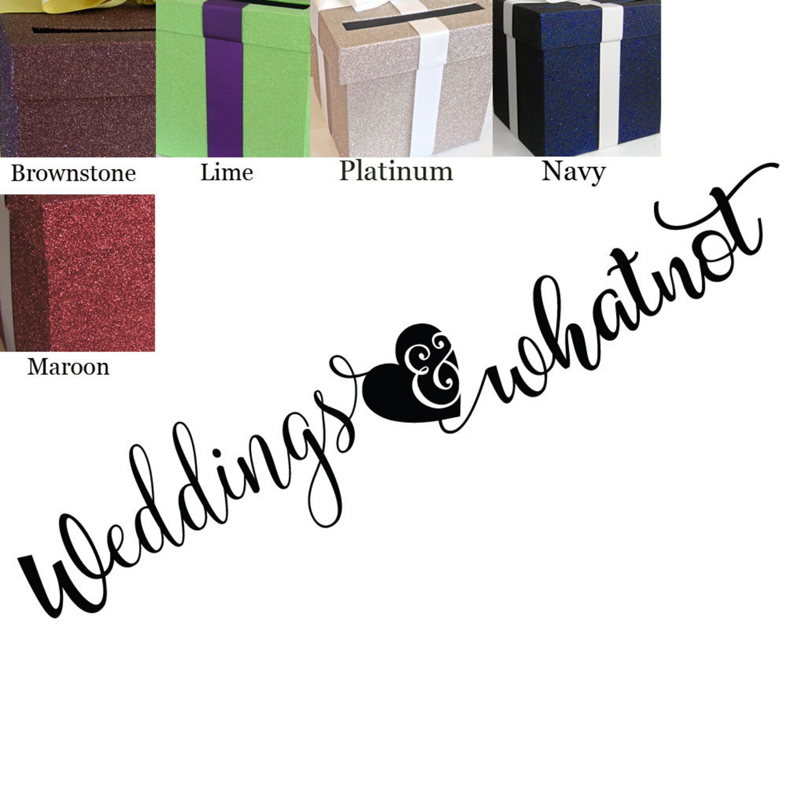 Wedding Card Box With Cards Sign Choose Your Colors and Size - Etsy