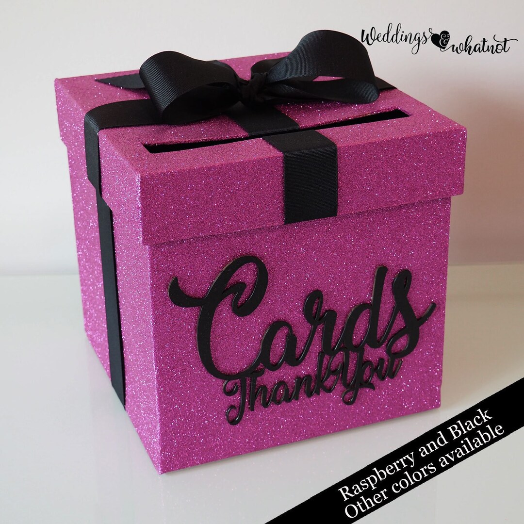Wedding Card Box With Cards Sign Choose Your Colors and - Etsy