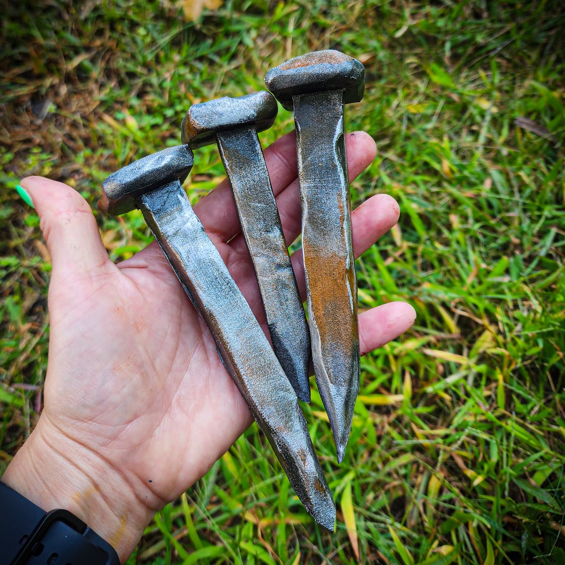 Foam LARP Nail | Metal Stake | Accessory | Throwable | Safe | Hand ...