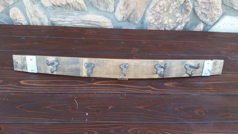 Wine Barrel Stave Coat Rack or Pot Rack - Etsy Canada
