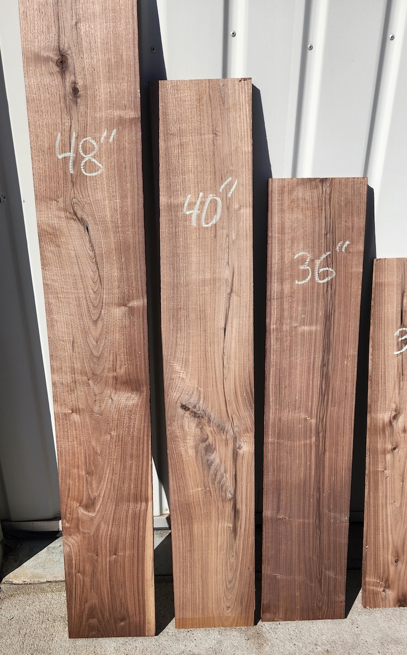 8" WIDE Kiln Dried Black Walnut Lumber Board: 4/4, S2S - Crafts ...