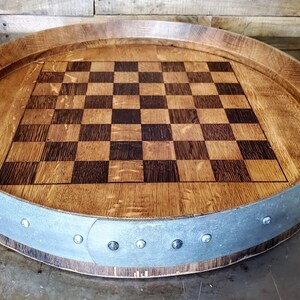 Laser Engraved Chess/checker Board Made From a Repurposed Napa Valley ...