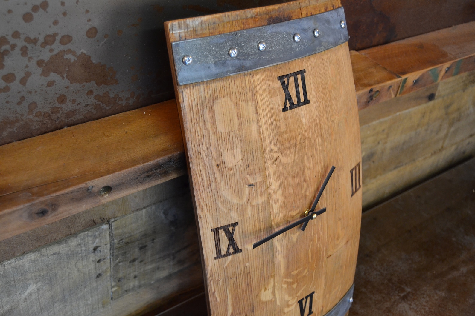 Custom Wine Barrel Stave Clock/laser Engraved/personalized/wine Clock ...