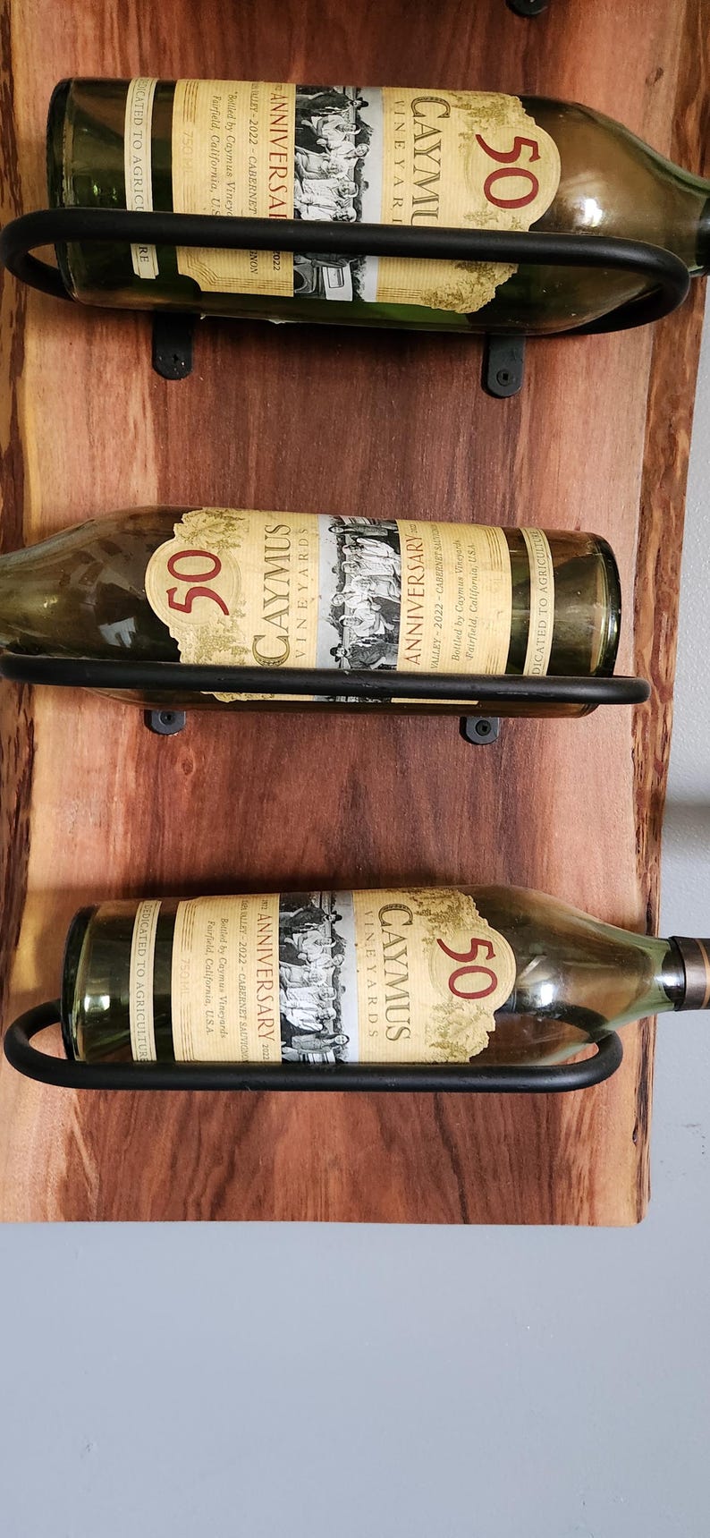 Live Edge Wine Rack: Handmade Yellow Canary & Curupay Exotic Hardwood ...