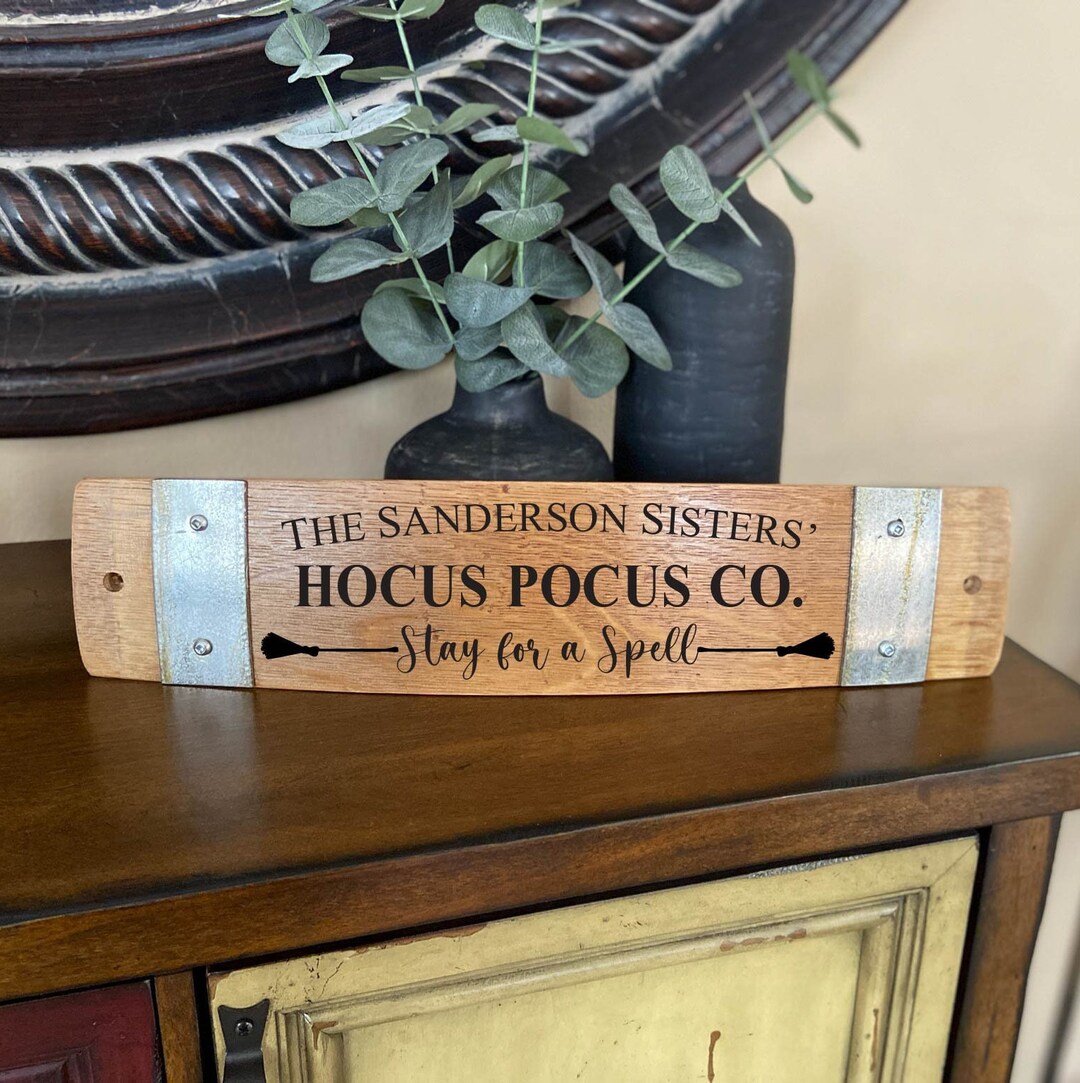 Hocus Pocus Wine Barrel Stave Signs/laser Engraved/free - Etsy