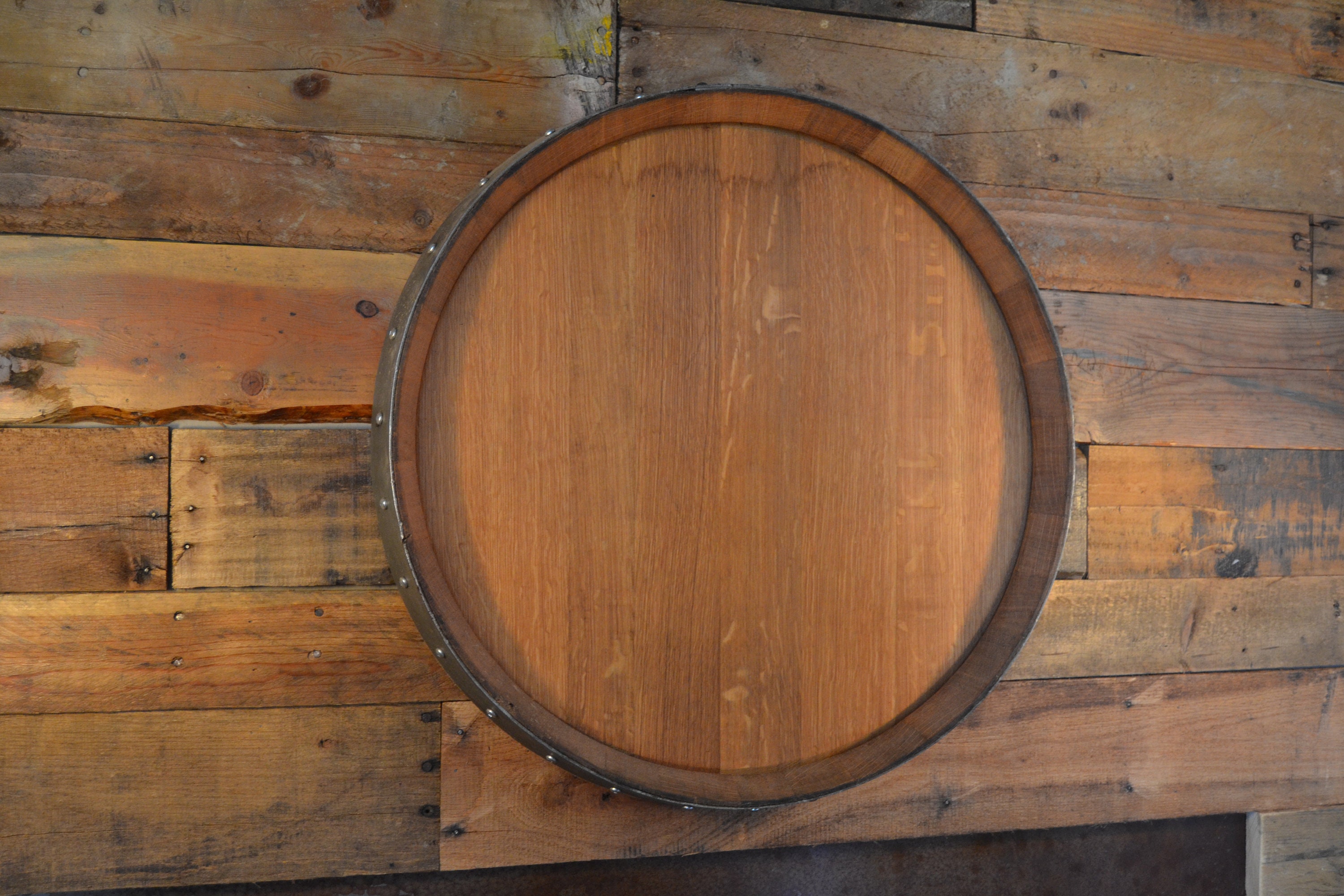 Personalized Reclaimed Wine Barrel Head/Lazy Susan/Clock/Wall | Etsy