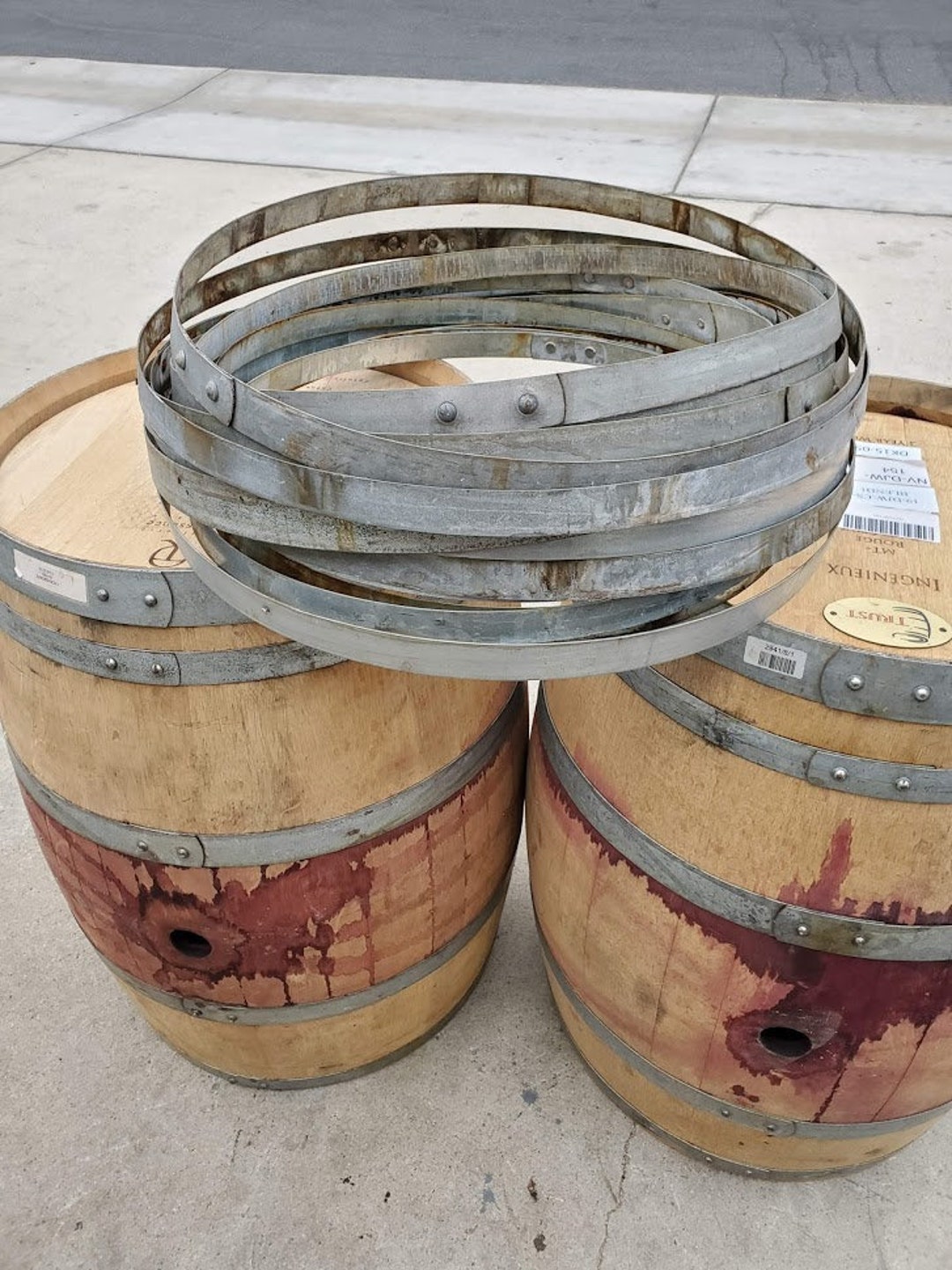 Set of 15 Authentic Napa Wine Barrel Rings/bands Reclaimed From a ...