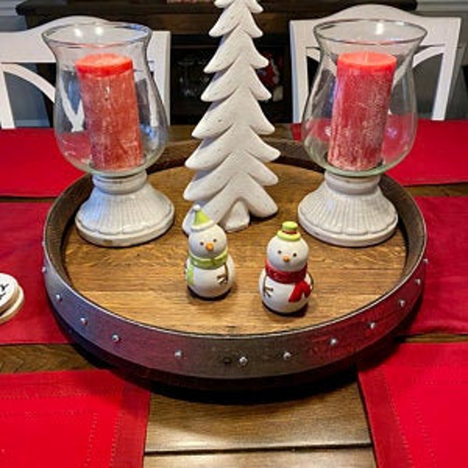Lazy Susan Wine Barrel Top Plain or Labeled/free Shipping - Etsy