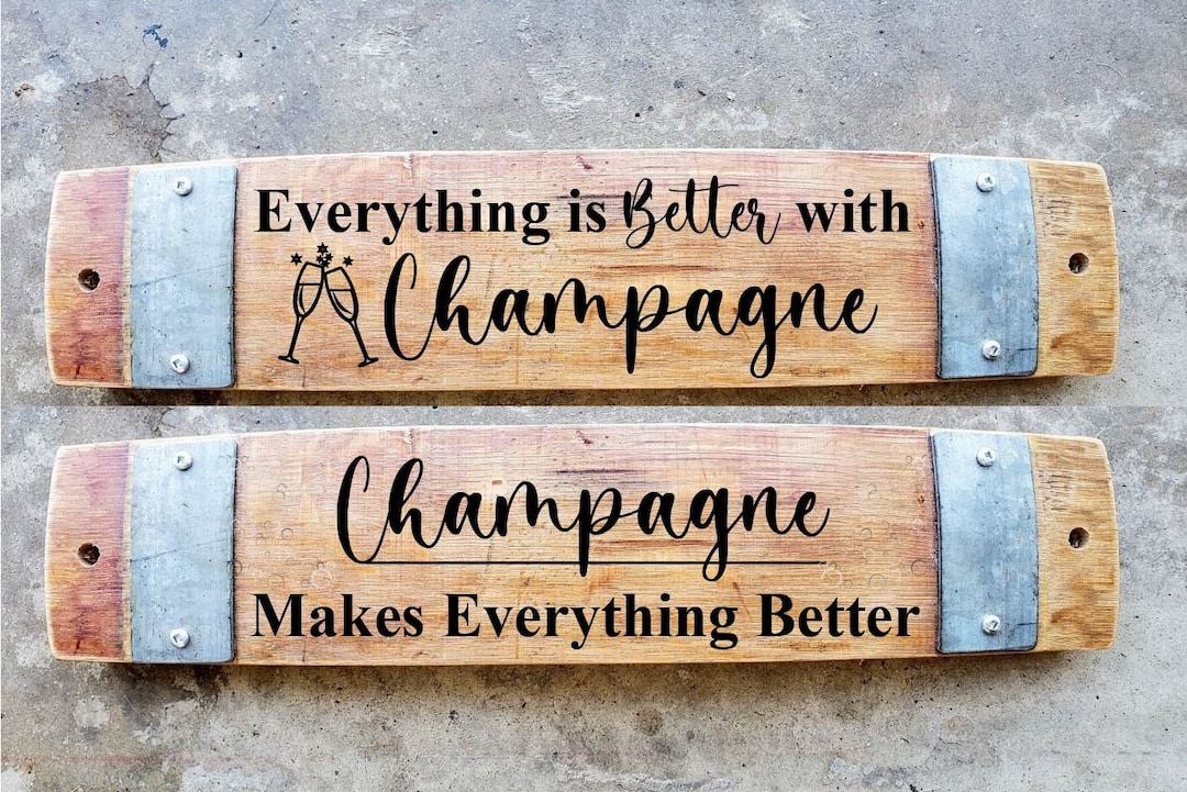 Champagne Barrel Stave Signs/laser Engraved/free Shipping - Etsy