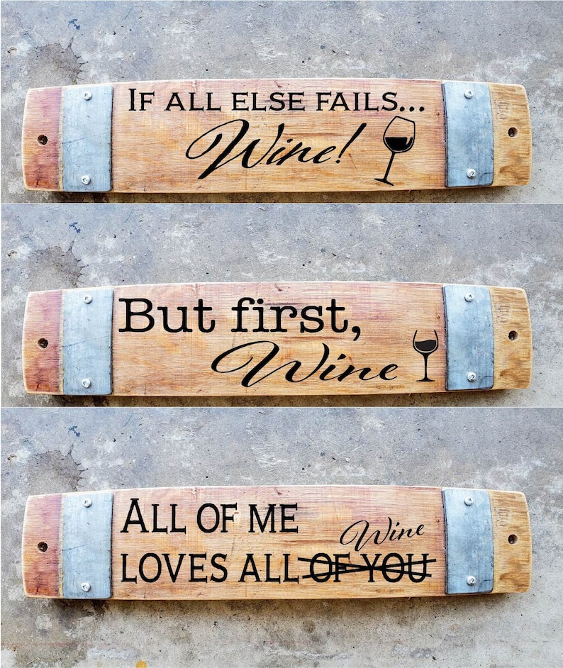 Wine Barrel Stave Signs/sayings/personalized/laser - Etsy