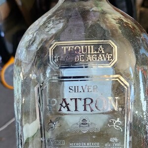 Upcycled Patron 1.75L Bottle: DIY Decor, Vase, Dispenser - Etsy