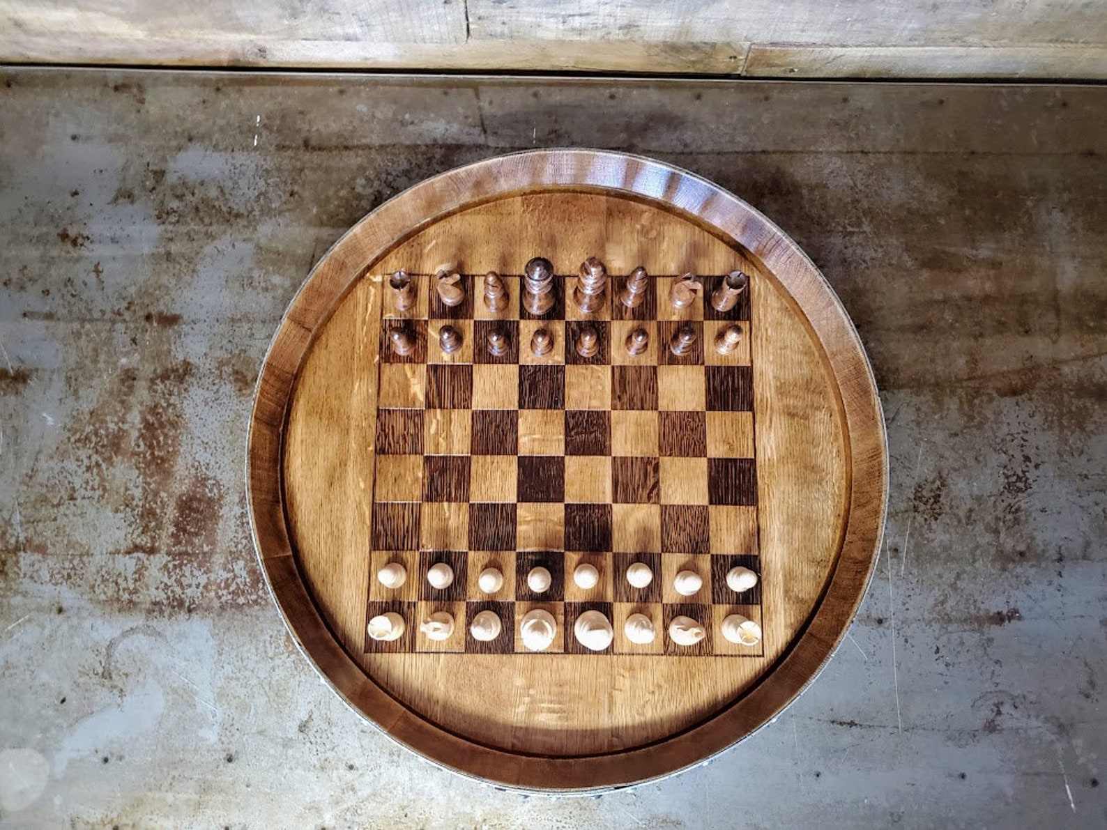 Laser Engraved Chess/checker Board Made From a Repurposed Napa Valley ...