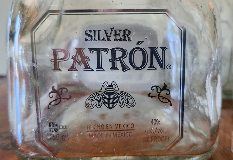 Upcycled Patron Bottle: Decorative Vase, Soap Dispenser, or Craft ...