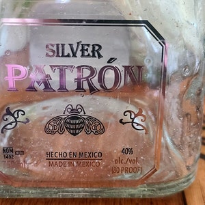 Upcycled Patron Bottle: Decorative Vase, Soap Dispenser, or Craft ...