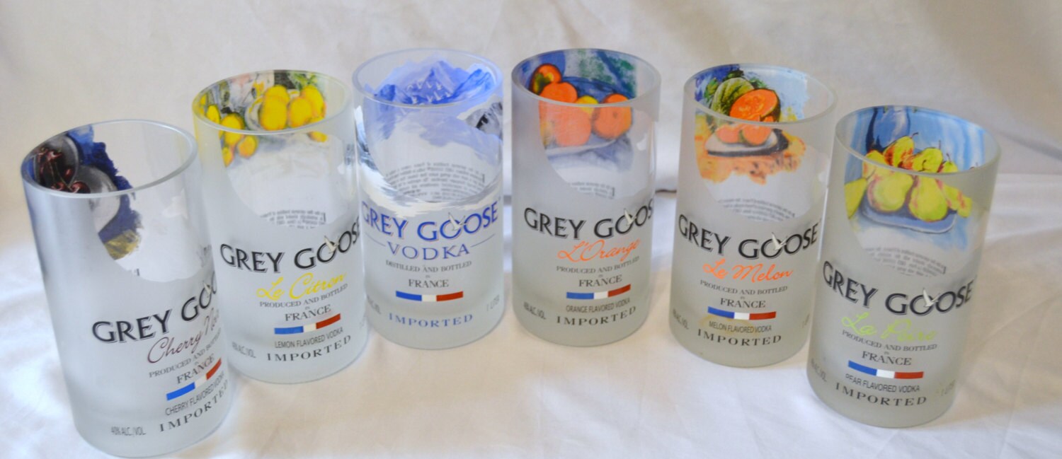 4 Grey Goose Tumbler Drinking Glasses - Etsy