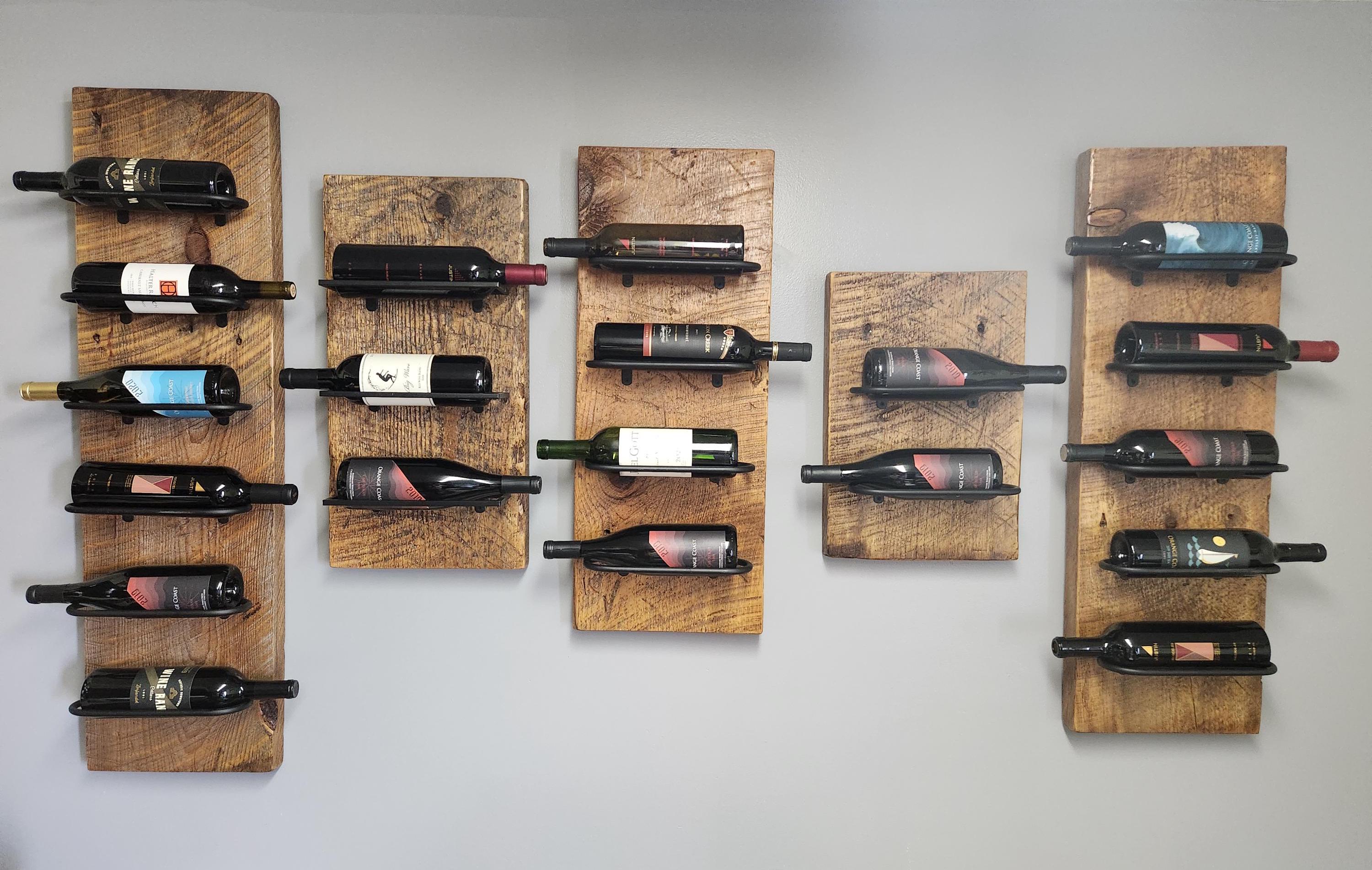 Rustic Barn Wood Wine Rack: Reclaimed Farmhouse Decor - Etsy
