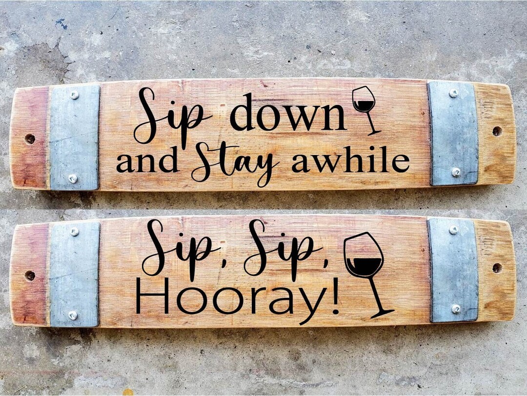 Sip Stave Signs / Laser Engraved / Free Shipping - Etsy
