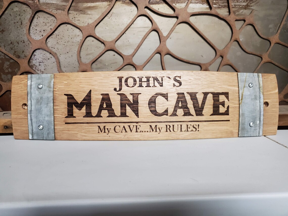Wine Barrel Stave Signs/man Cave/personalized/laser Engraved/gift Ideas ...