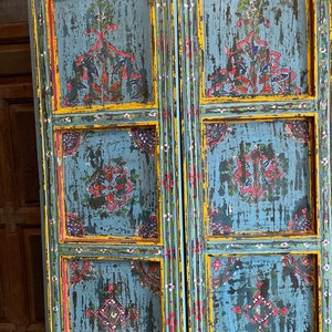 Antique Blue Doors, Artistic Door, Indian Door, Rustic Door, Haveli ...
