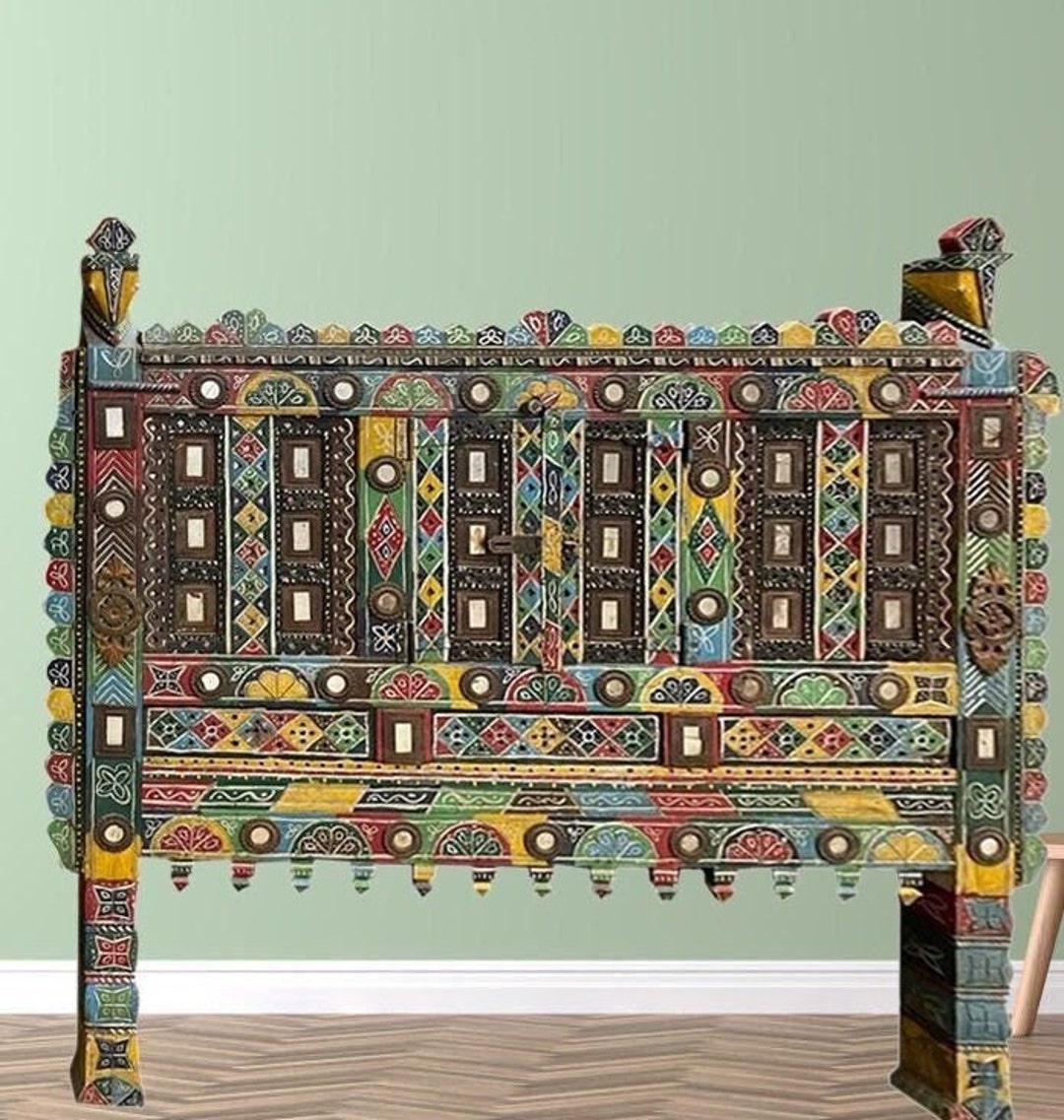 Vintage Damchiya TRIBAL Console Table, Vagabond Banjara Damchia ...