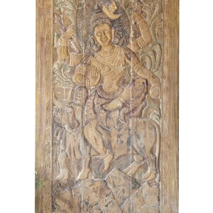 Shiva Carved Sliding Barn Door, Hindu Shiva Riding Nandi Wall Art ...