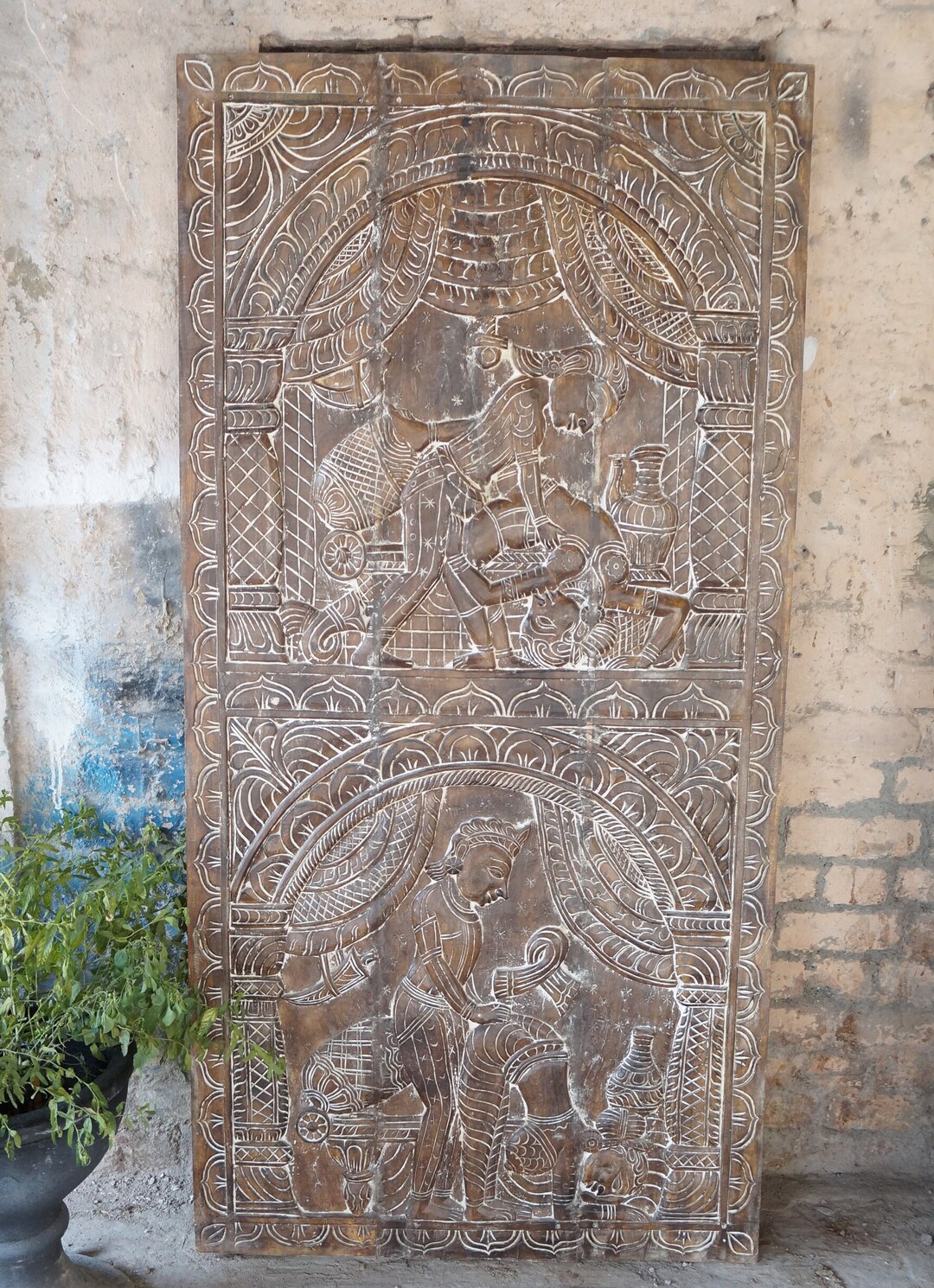 Vintage Indian Kama Sutra Carved Door Handcrafted Kamasutra Door ...