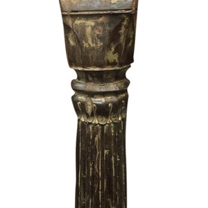 Antique Carved Pillars Columns Candle Holders, Rustic Farmhouse Tall ...