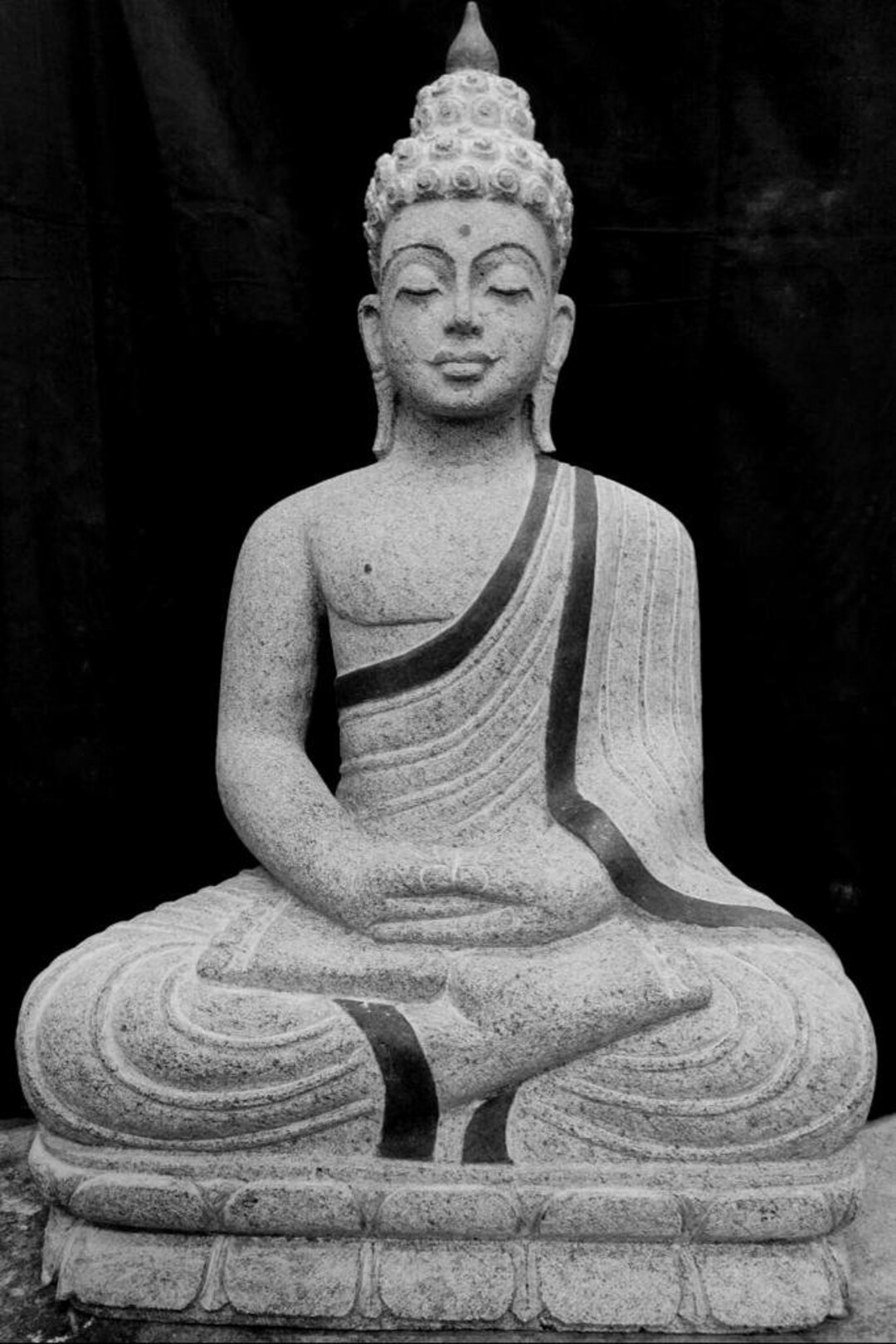 PRE Order-natural Stone Protection Buddha Garden Statue Handcarved ...