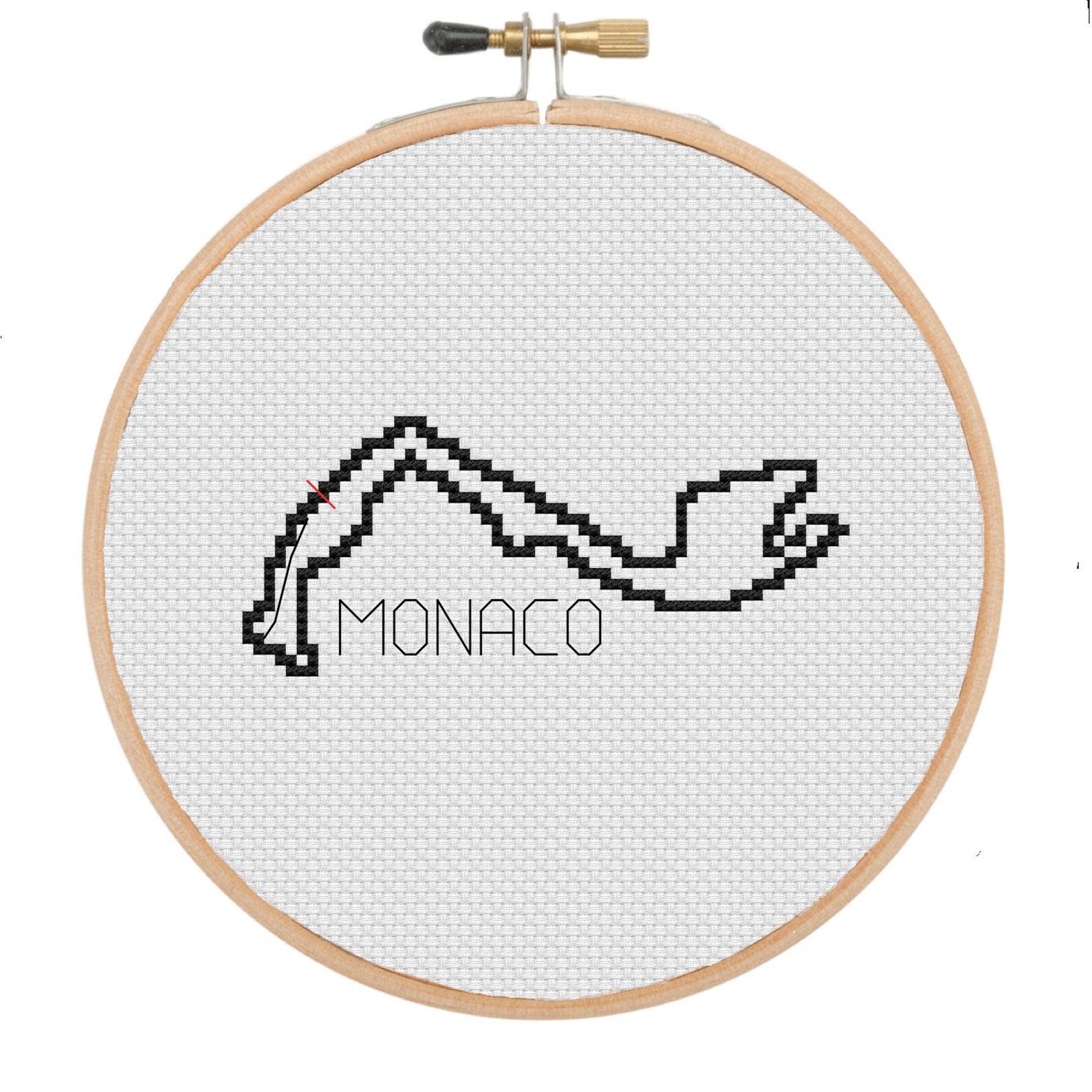 Monaco Grand Prix F1 Cross Stitch Track Map PDF Pattern - Etsy