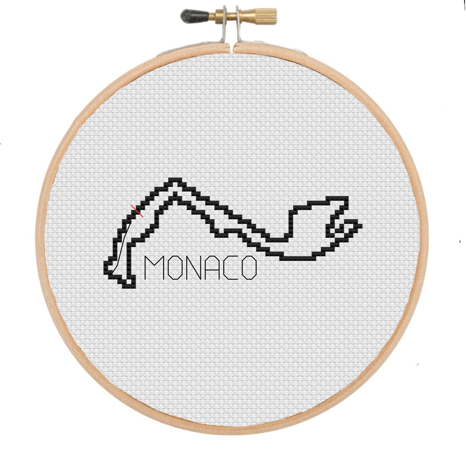 Monaco Grand Prix F1 Cross Stitch Track Map PDF Pattern - Etsy