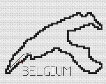 Monaco Grand Prix F1 Cross Stitch Track Map PDF Pattern - Etsy
