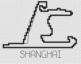 Monaco Grand Prix F1 Cross Stitch Track Map PDF Pattern - Etsy
