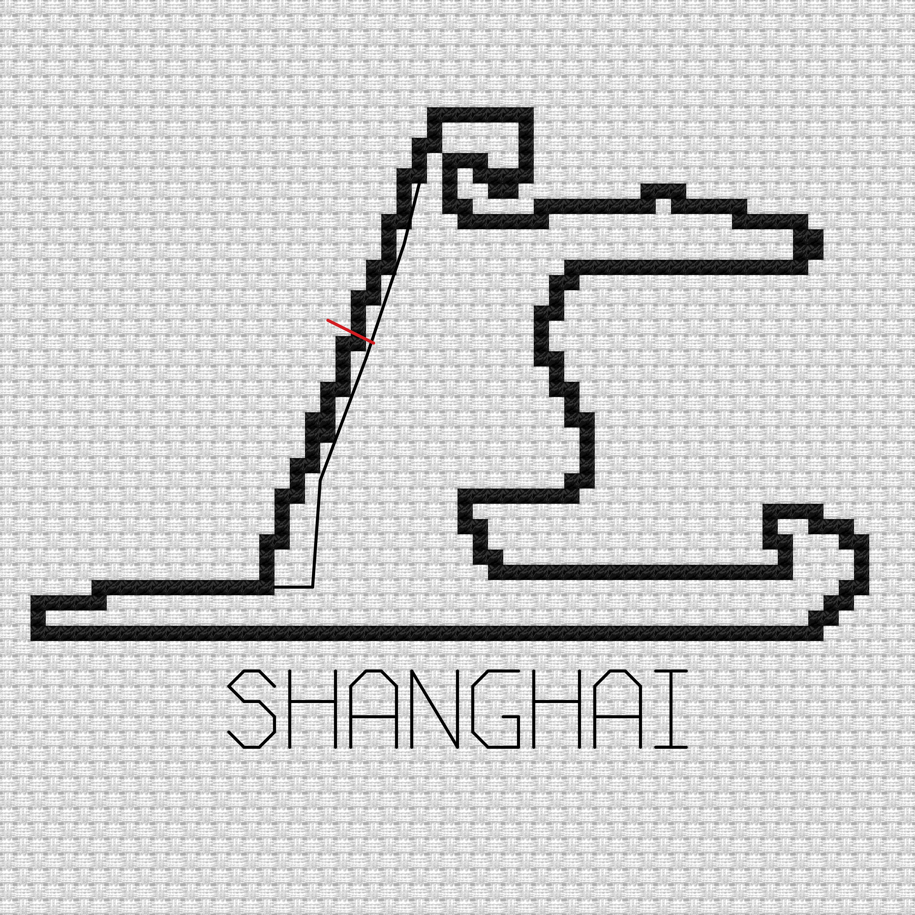 Shanghai Grand Prix F1 Cross Stitch Track Map PDF Pattern - Etsy