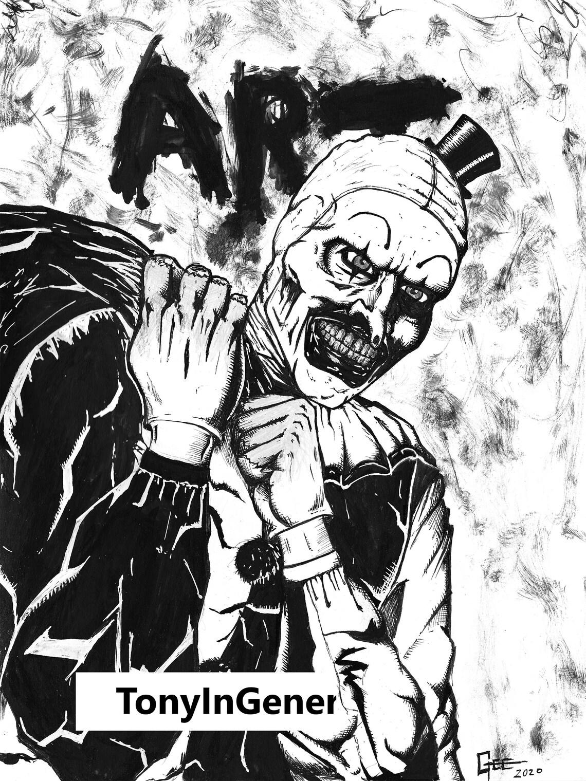 DIGITAL PRINT Art the Clown from the film Terrifier | Etsy