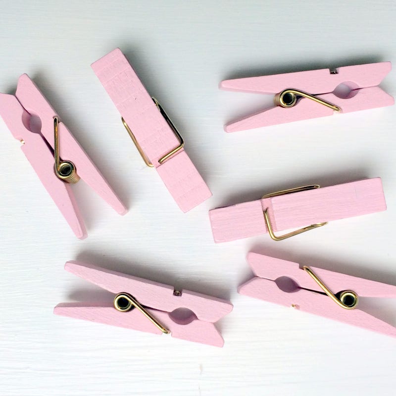 Pink Clothespins - Etsy